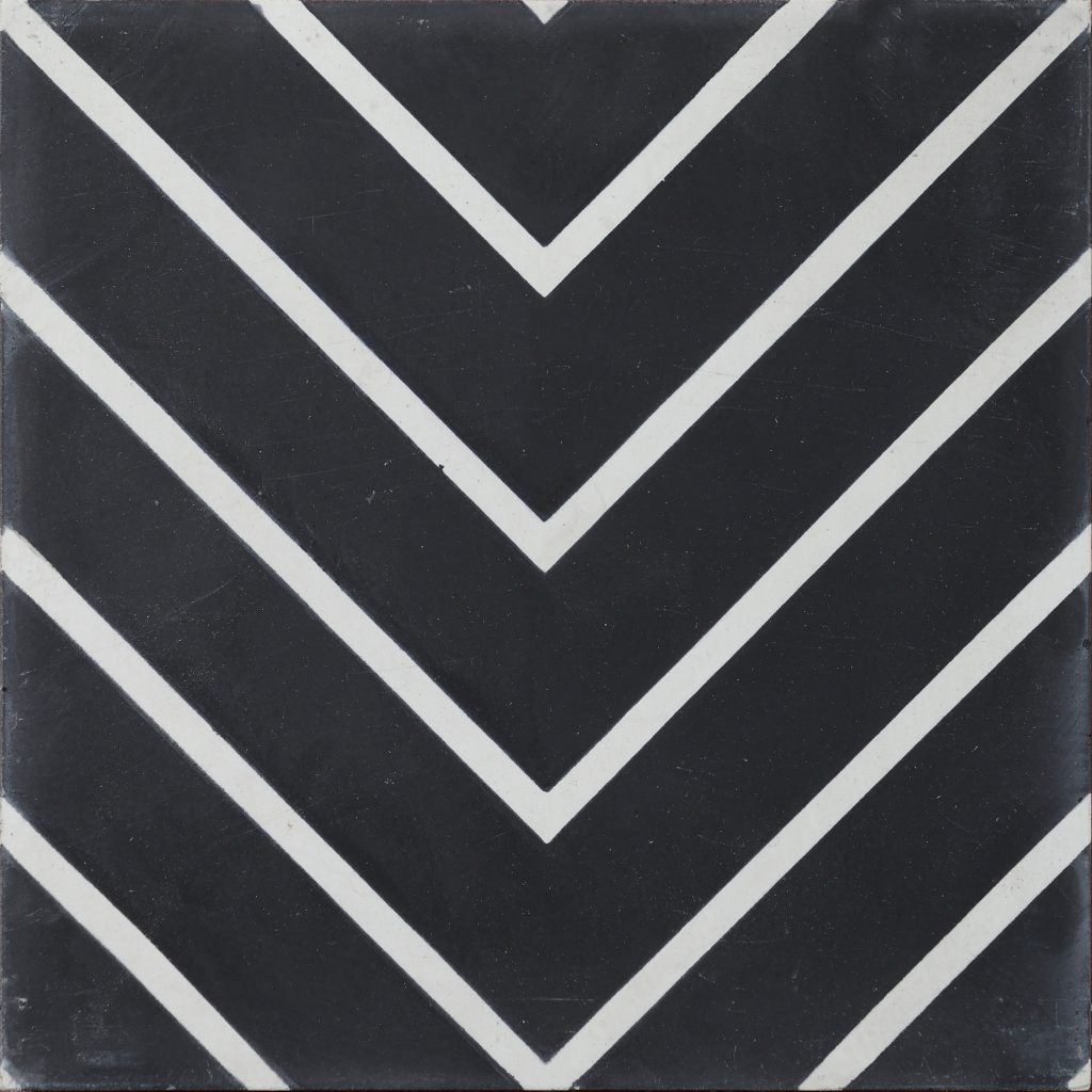 Goose Eye Cement Tiles - Charcoal + Pure White – LuxeSpace Design